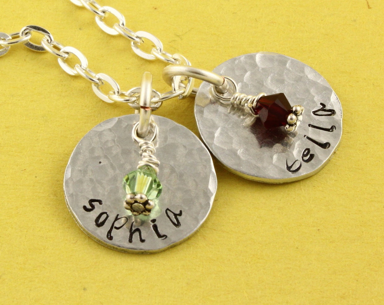 Personalized Birthstone Necklace Custom Necklace Birth - Etsy