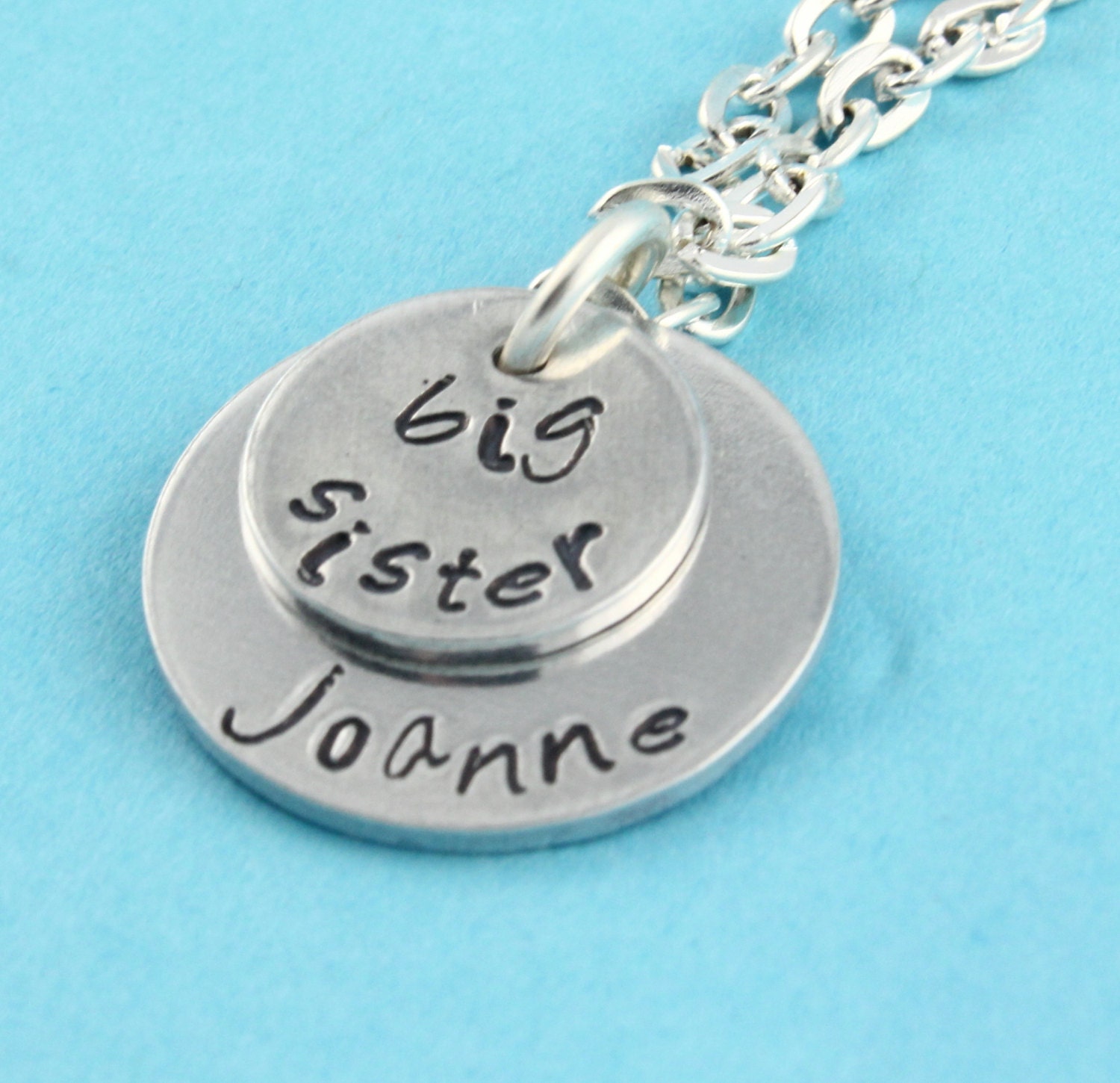 Big Sister Necklace - Personalized Necklace - Custom Silver Necklace ...