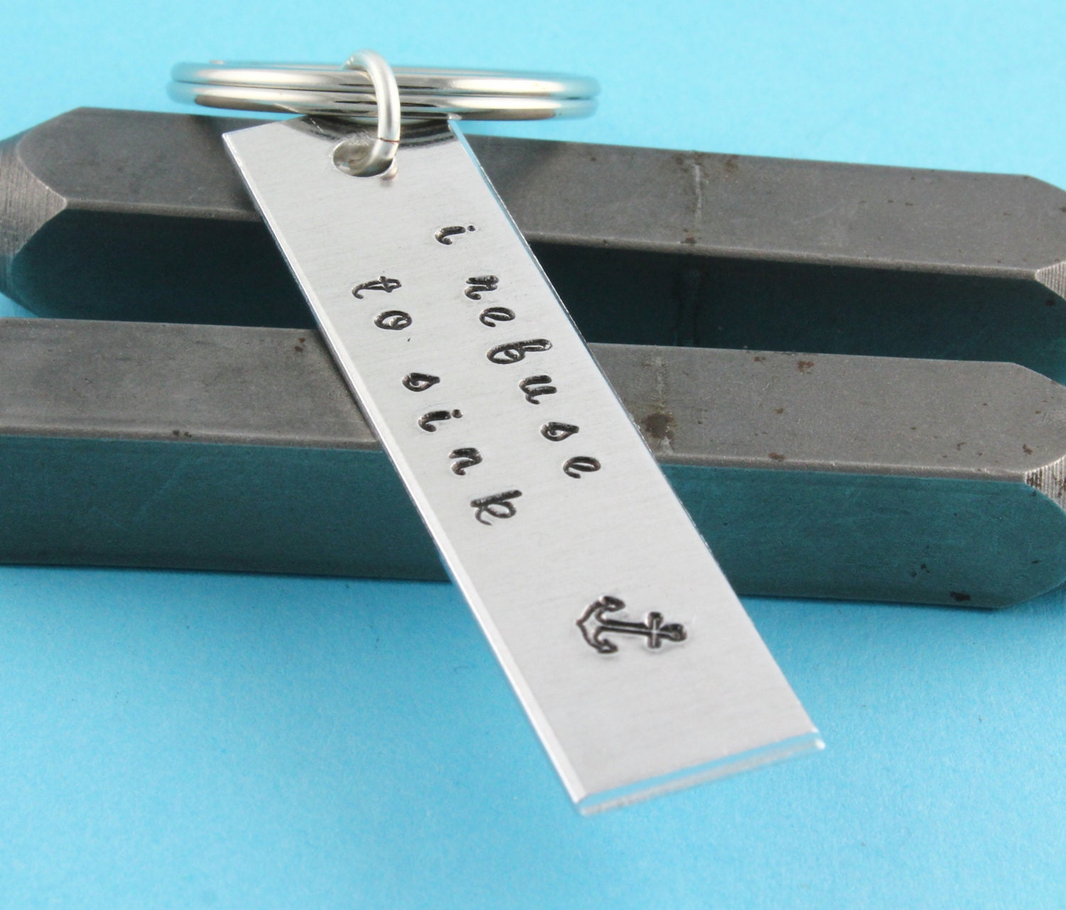 SALE I Refuse to Sink Anchor Keychain Aluminum Key Chain - Etsy