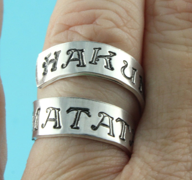 SALE Hakuna Matata Ring Adjustable Twist Aluminum Ring - Etsy