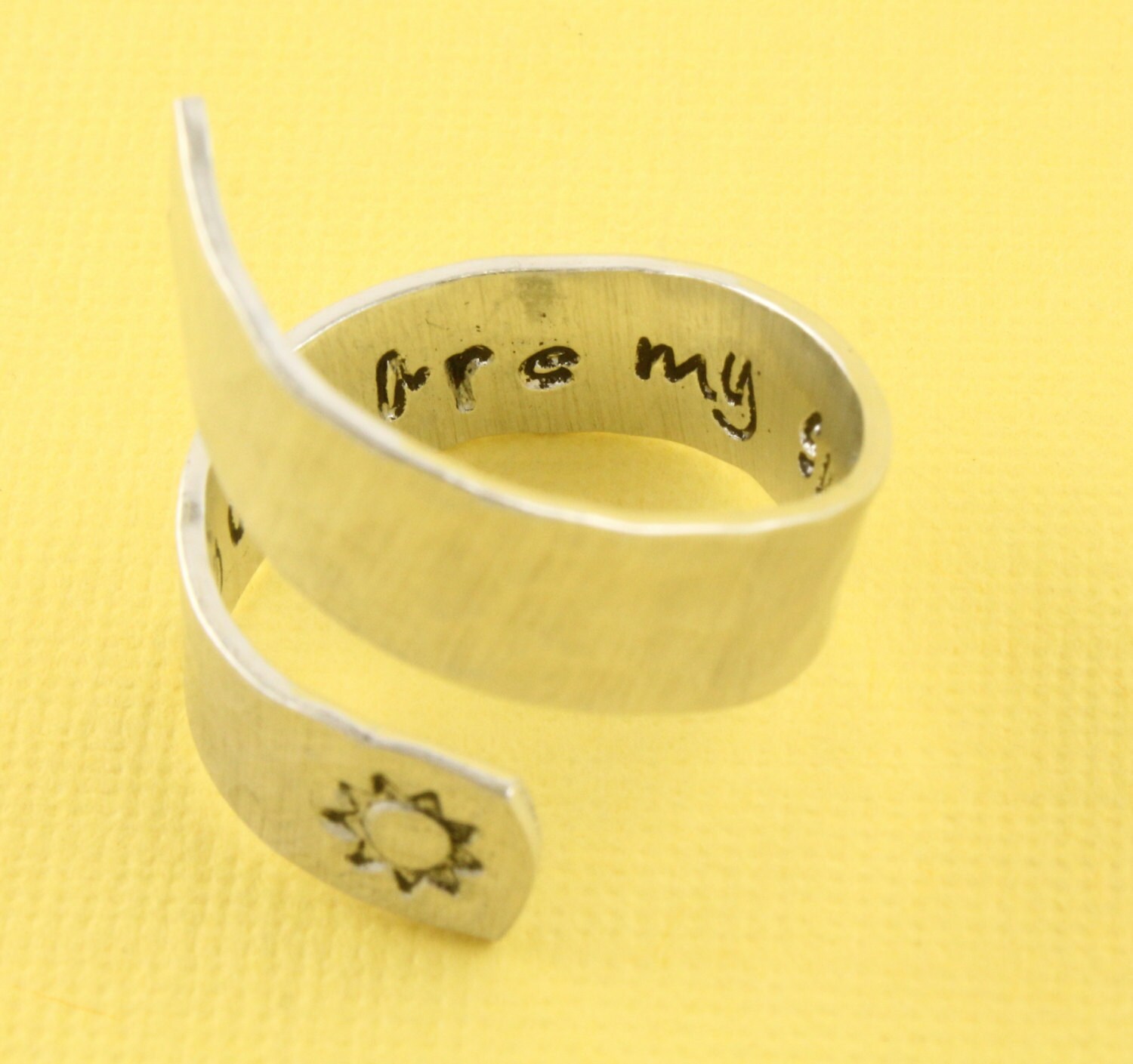 You Are My Sunshine Ring Twist Ring Wrap Ring Sun Ring - Etsy