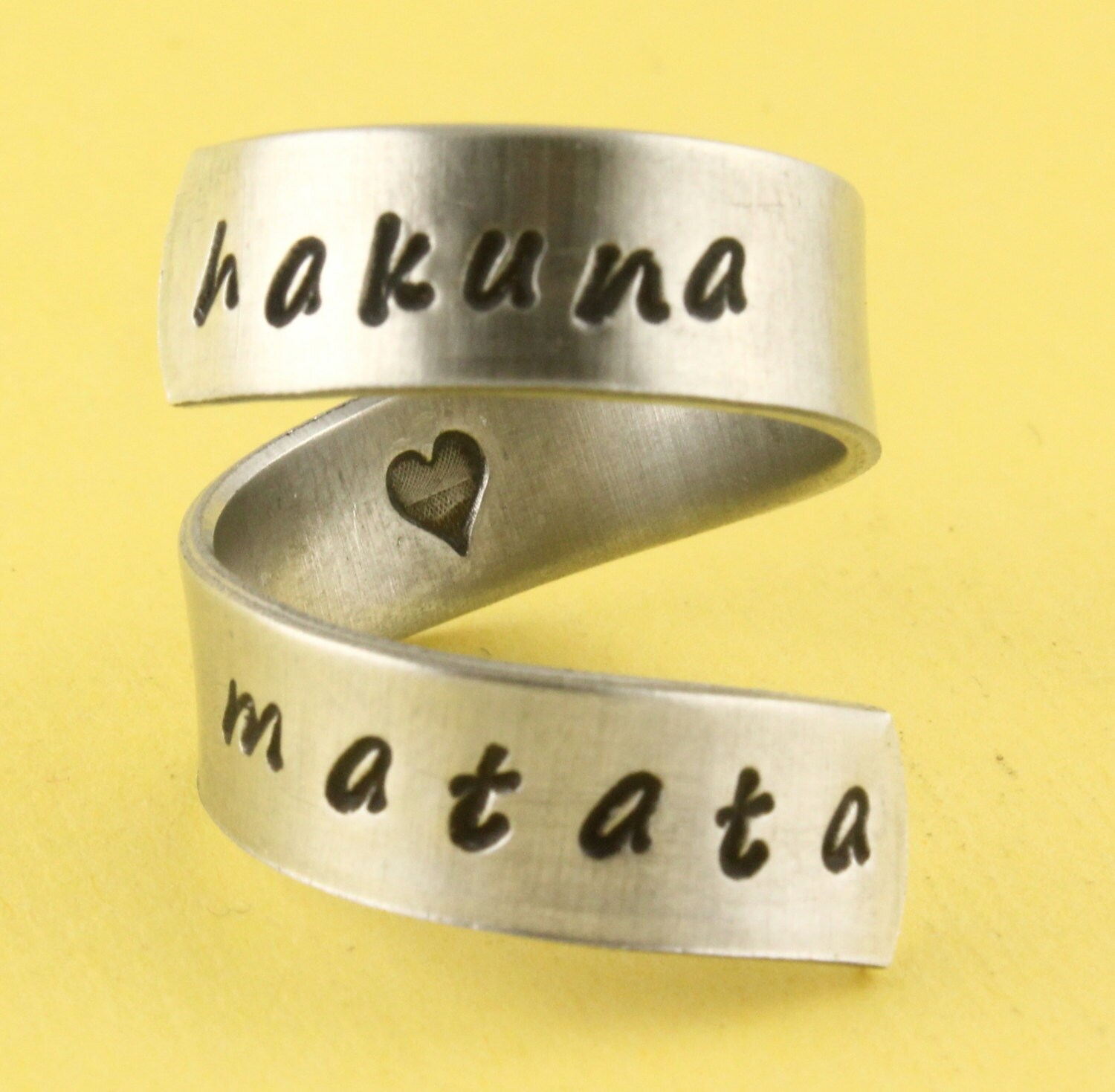 Hakuna Matata Ring Adjustable Ring Silver Ring Twist | Etsy