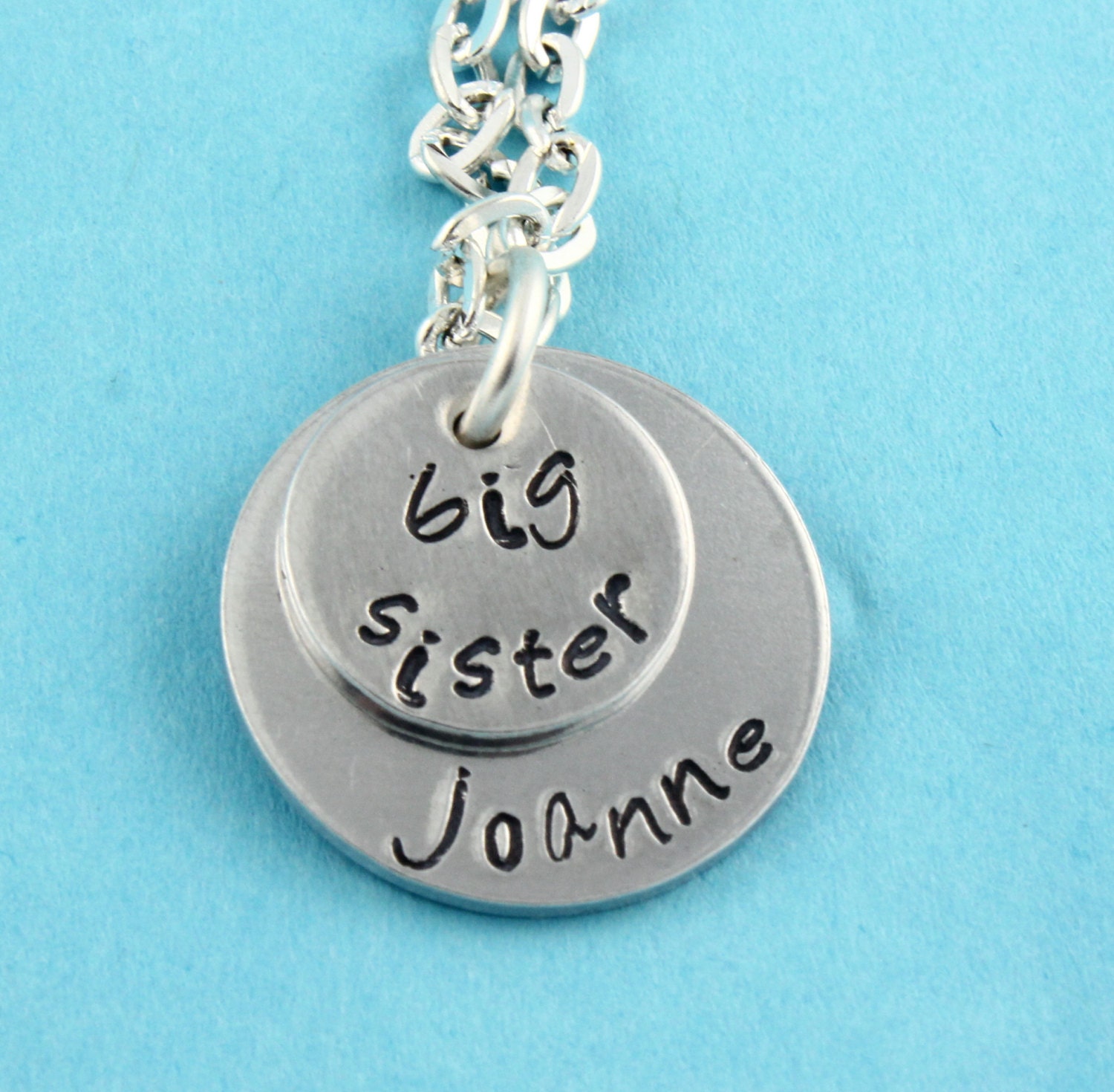 Big Sister Necklace Personalized Necklace Custom Silver - Etsy