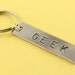 Geek Keychain - Geekery Keychain - Geek Keyring - Geek Key Chain - Geek ...