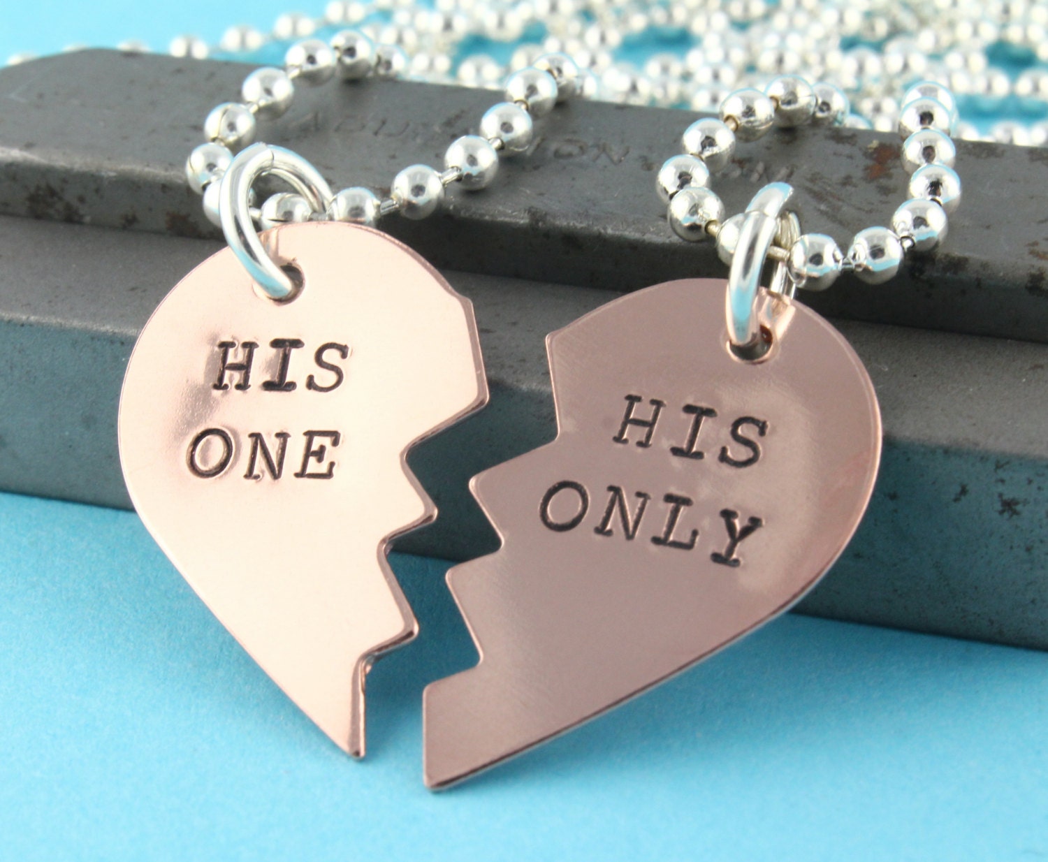 His One Necklace - His Only Necklace - Broken Hearts Necklace - LGBT ...