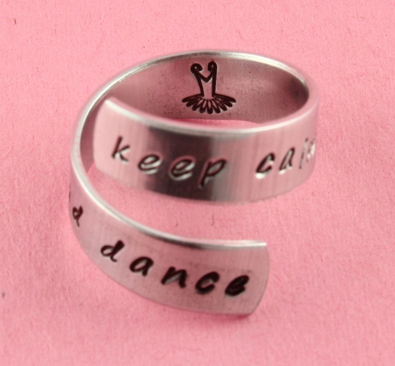 Keep Calm and Dance Ring Gift for Ballerina Ballet Gift - Etsy