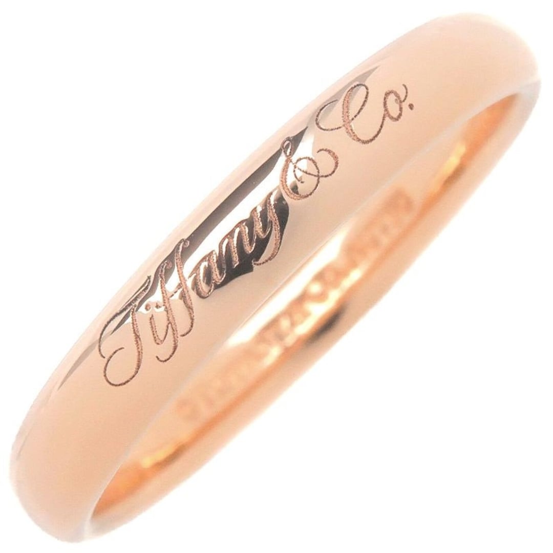 TIFFANY Notes tiffany & Co. 18K Rose Gold 3mm Wedding Band Ring 6.5 - Etsy