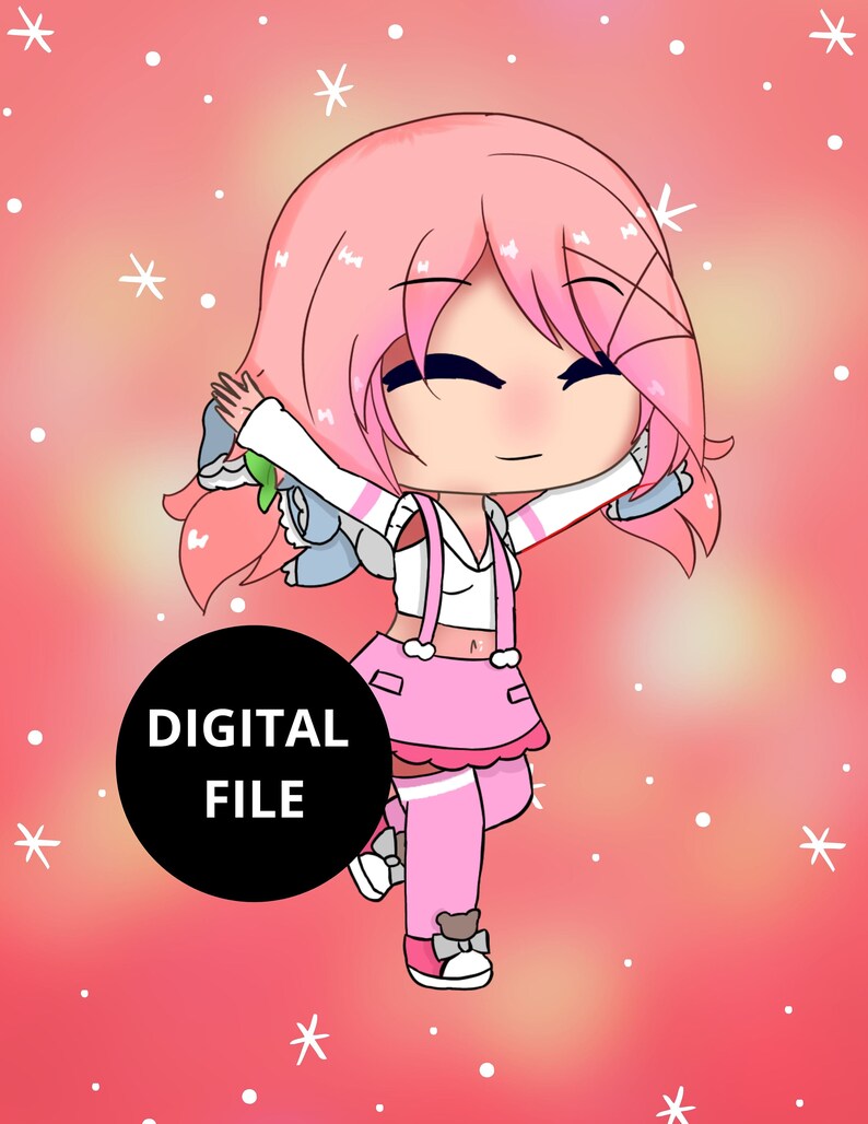 Gacha Life Birthday Party Personalized Poster and Printable Single ...