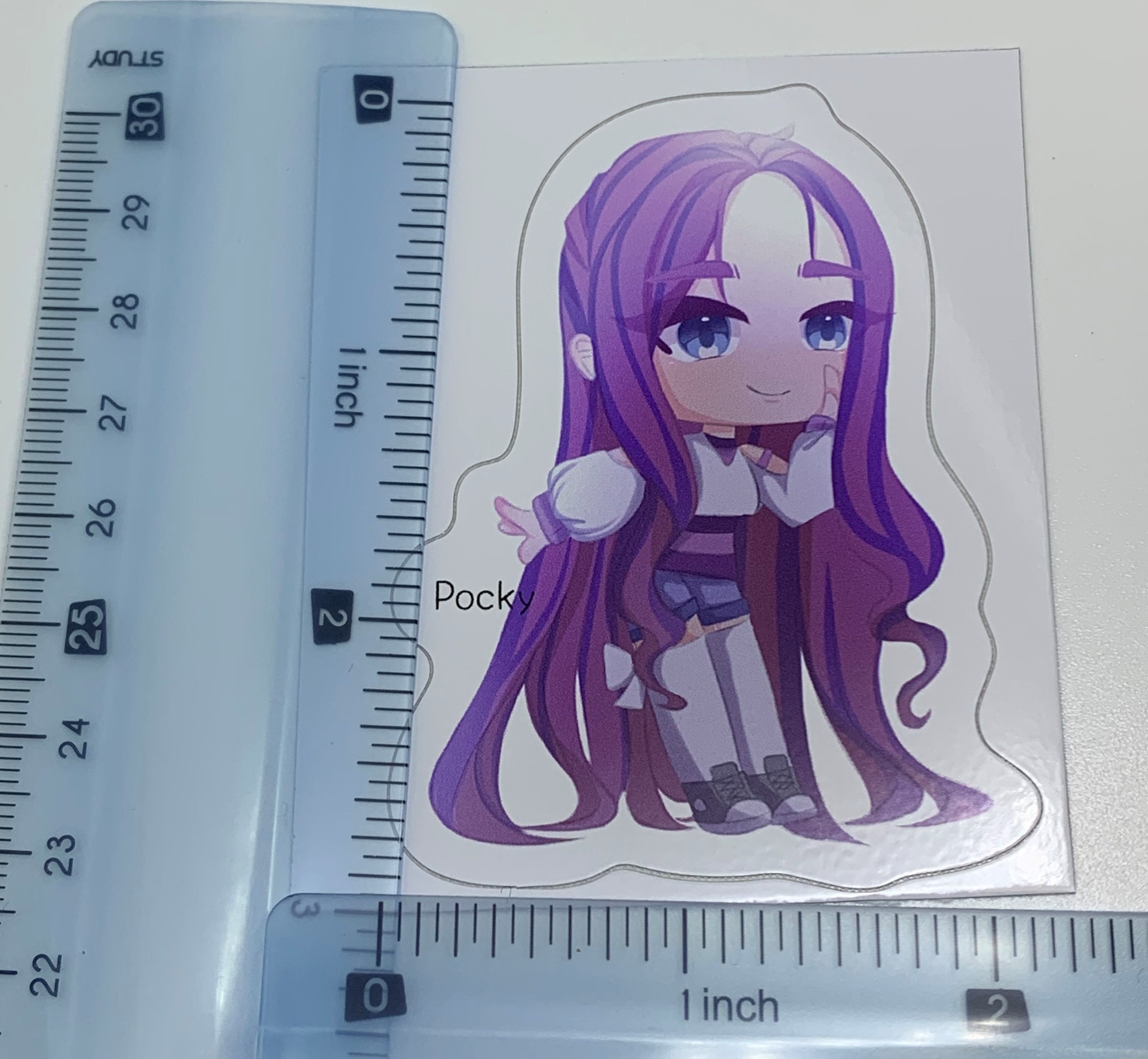 Gacha Girl With Pink and Purple Hair - Gacha Life Art Sticker - Etsy