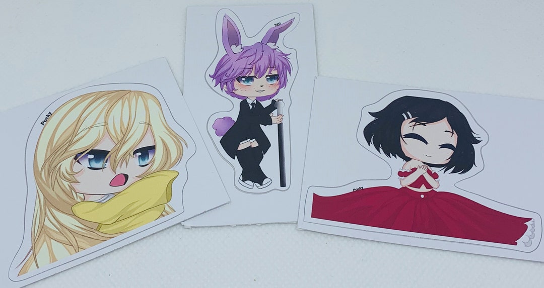 Gacha Life Art Stickers Bundle Set of Three 3 Stickers - Etsy