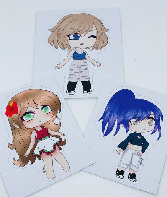 Gacha Life Art Stickers Bundle Set of Three 3 Stickers | Etsy