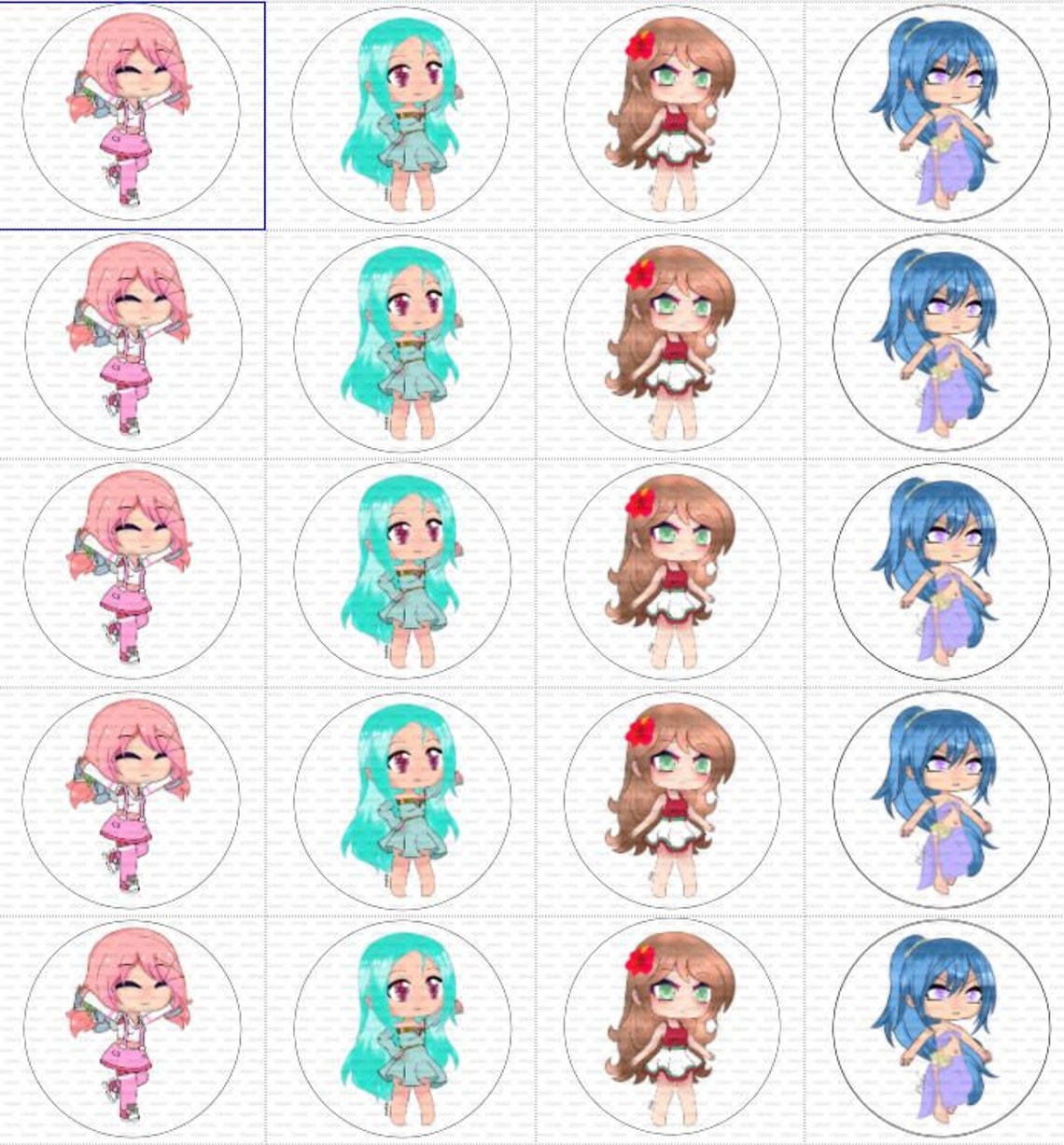 Gacha Life Cupcake Toppers - Digital Printable - Etsy