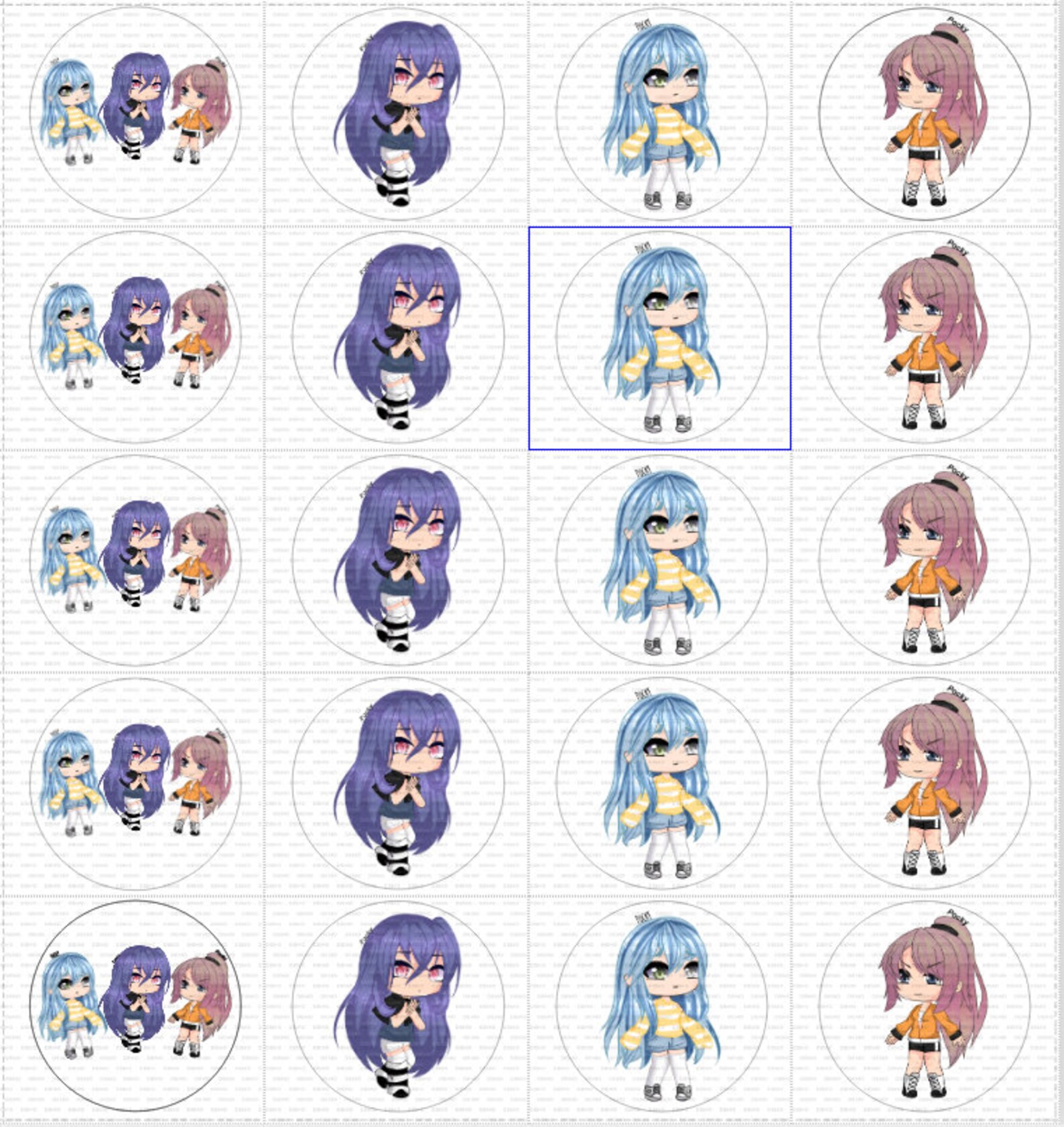 Gacha Life Cupcake Toppers - Digital Printable - Etsy