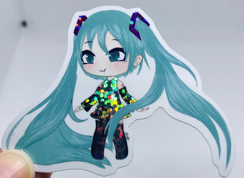 Gacha Girl - Gacha Life Art Glitter Sticker - Etsy