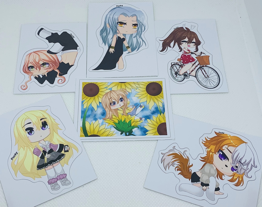 Gacha Life Art Stickers Bundle - Set of Six (6) Stickers - Etsy