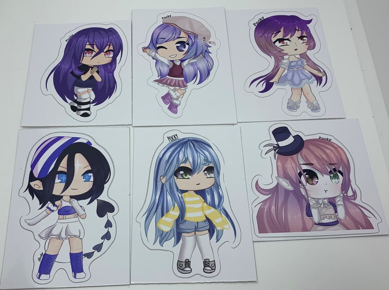 Gacha Life Art Sticker Bundle set of 20 Stickers All - Etsy
