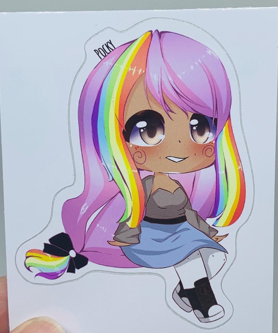 Gacha Rainbow Girl - Gacha Life Art Vinyl Sticker - Etsy