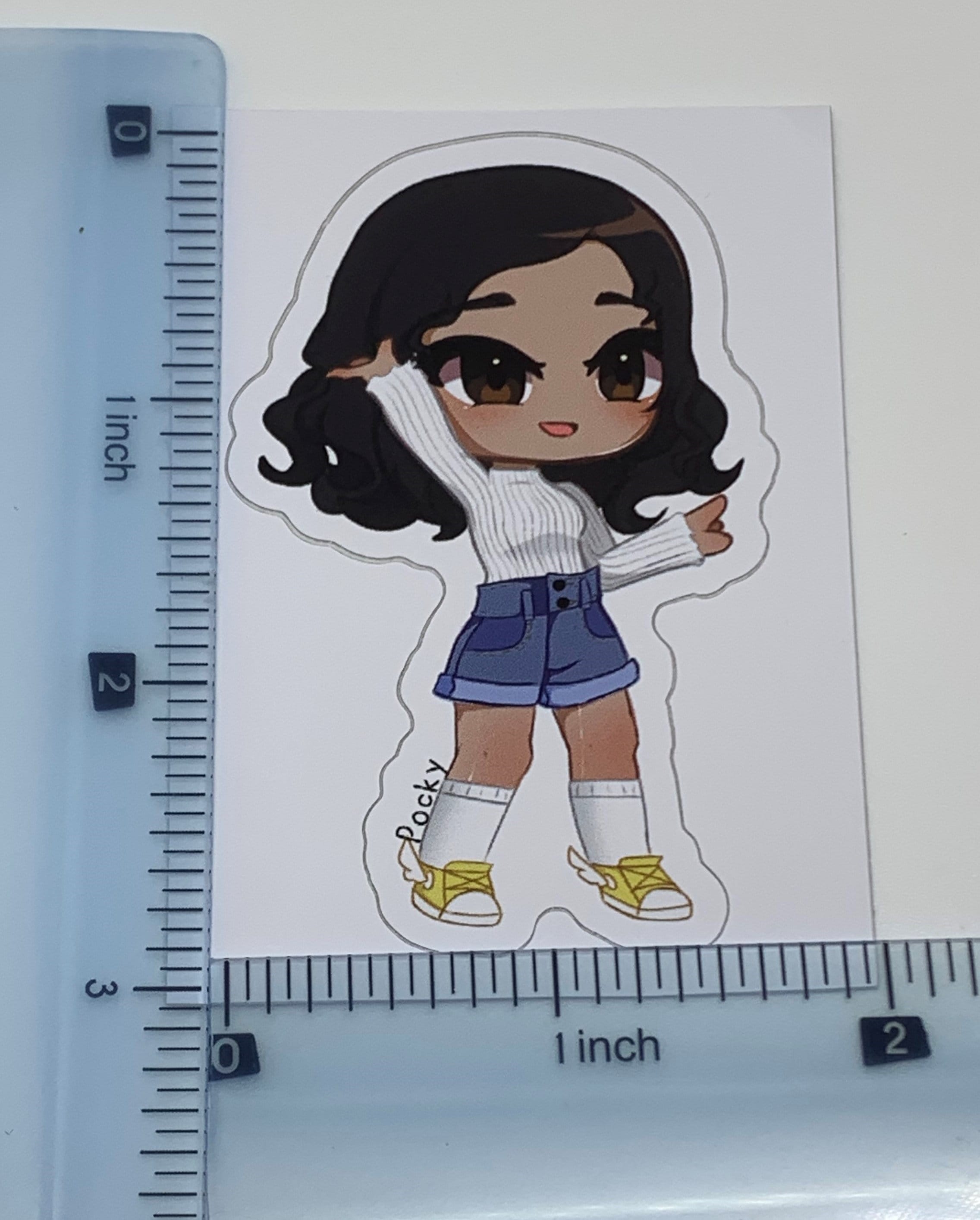 Gacha Girl With Turtleneck Shirt and Yellow Sneakers - Gacha Life Art ...