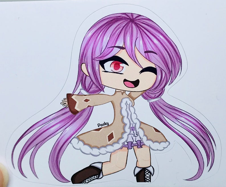 Gacha Girls Gacha Life Art Stickers Bundle Set Of Five 5 Stickers Etsy