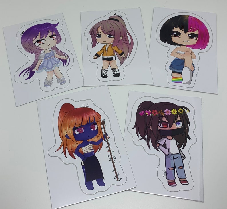 Gacha Life Art Stickers Bundle - Set of Ten (10) Stickers - Etsy