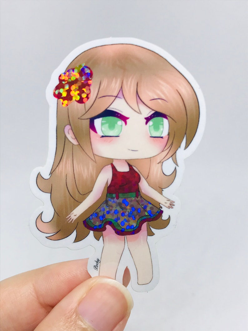 Gacha Girl - Gacha Life Art Glitter Sticker - Etsy