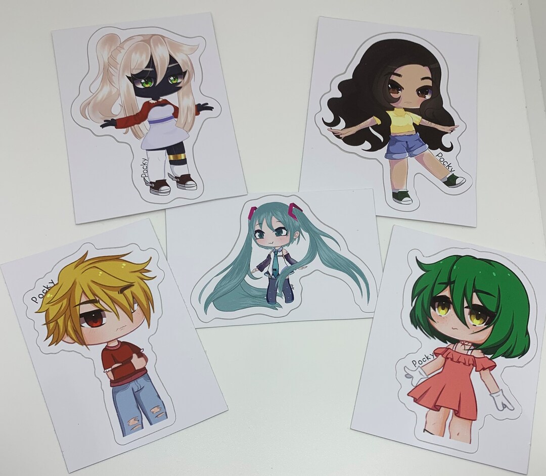 Gacha Life Art Stickers Bundle Conjunto de cinco 5 - Etsy España