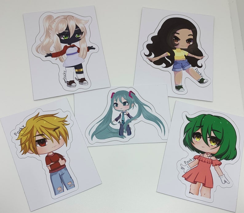 Gacha Life Art Stickers Bundle Set of Five 5 Stickers - Etsy