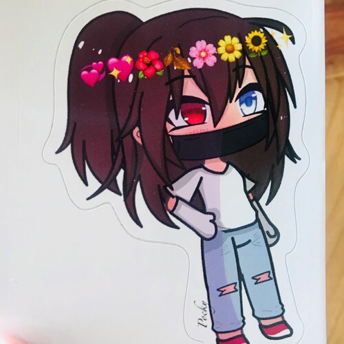 Gacha Girl Gacha Life Art Glitter Sticker - Etsy