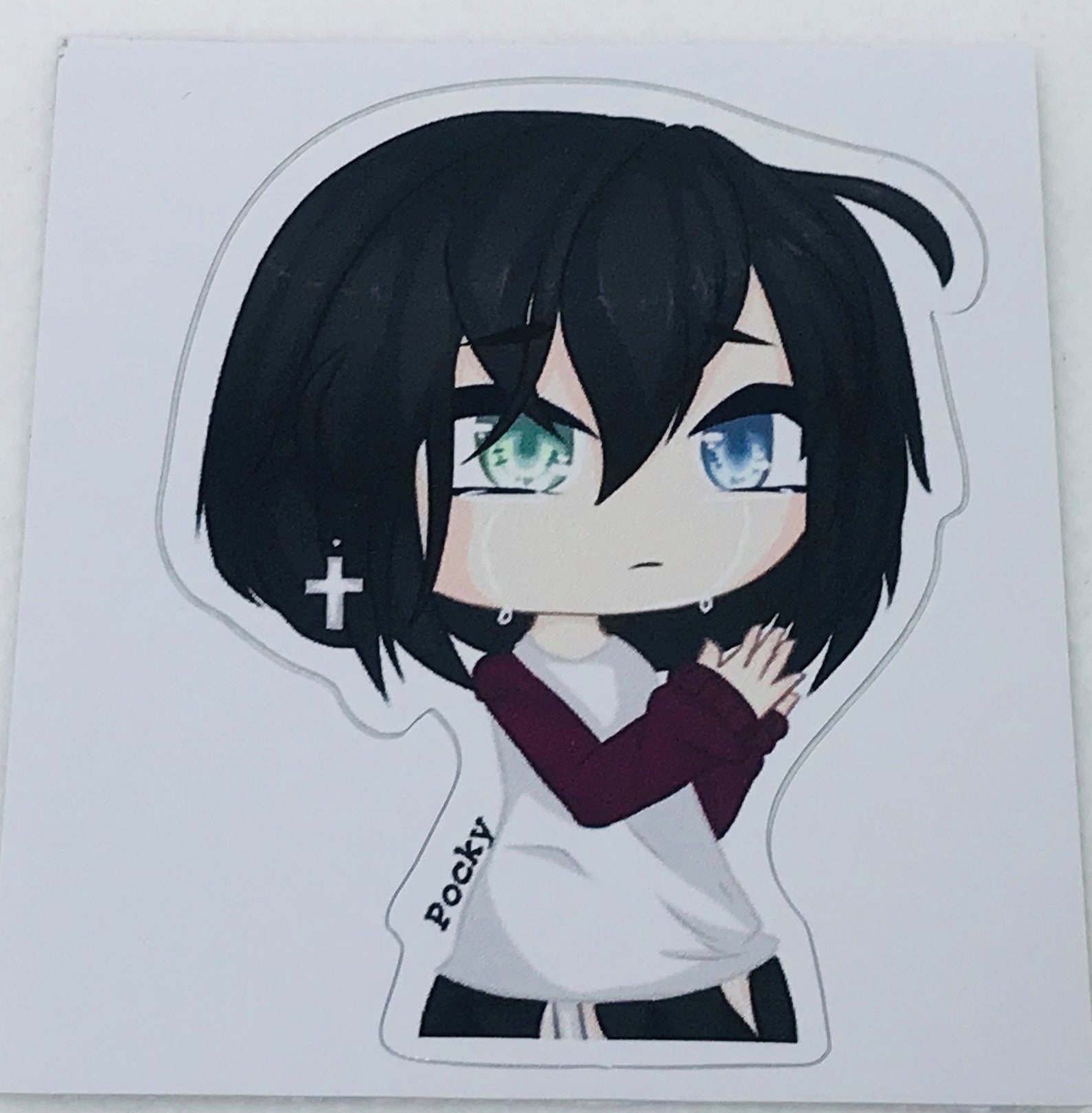 Gacha Girl Crying, Gacha Life Art Vinyl Sticker - Etsy