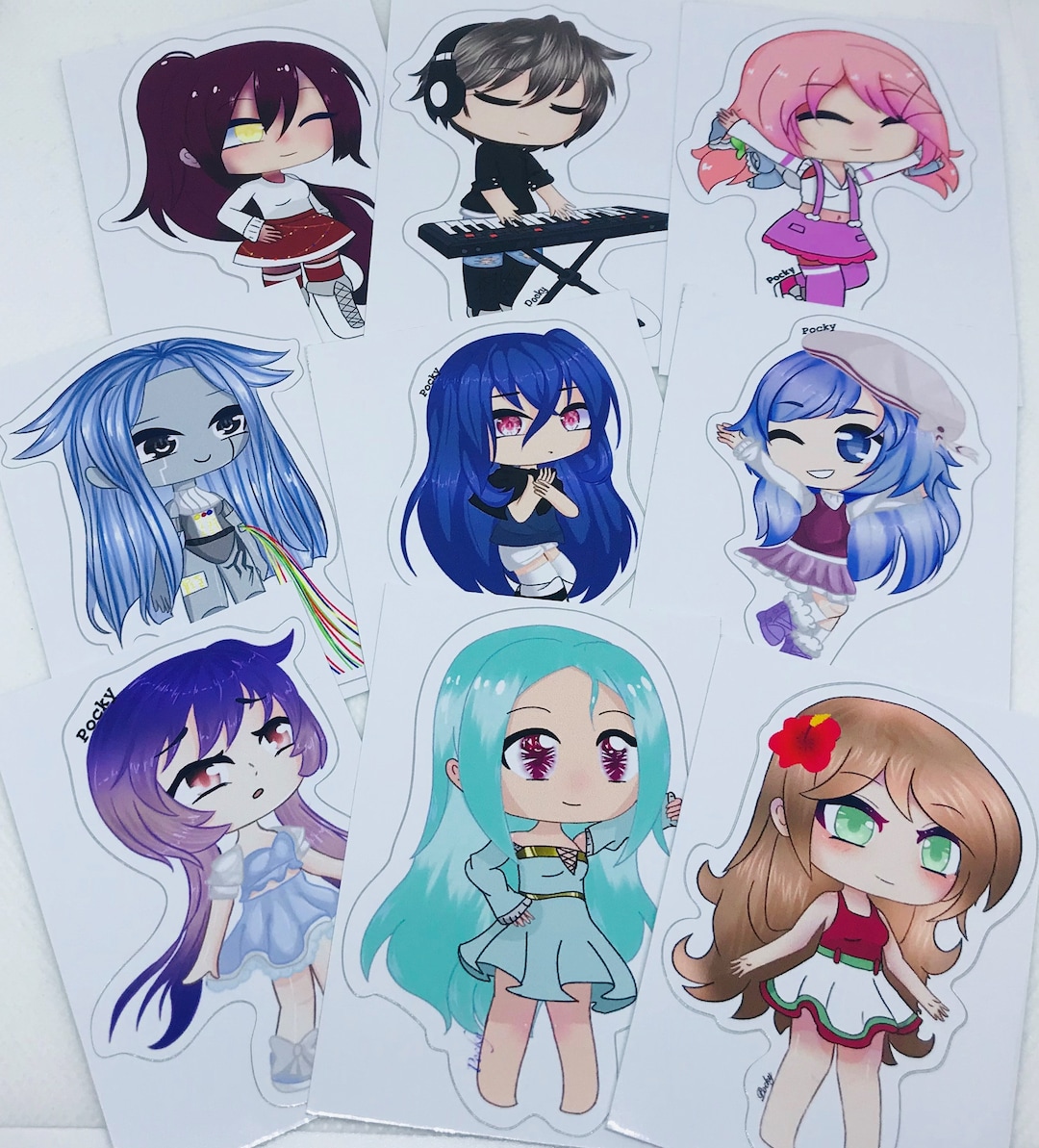 Gacha Life Art Stickers Bundle - Set of Nine (9) Stickers - Etsy