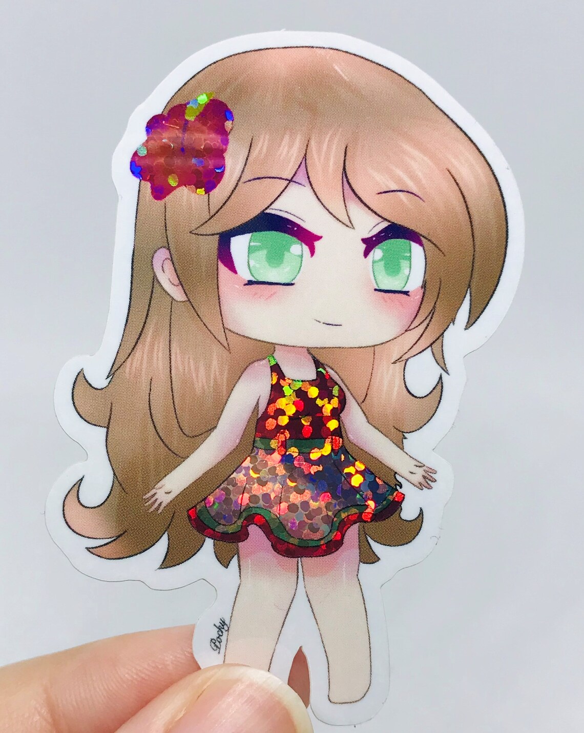 Gacha Girl Gacha Life Art Glitter Sticker - Etsy
