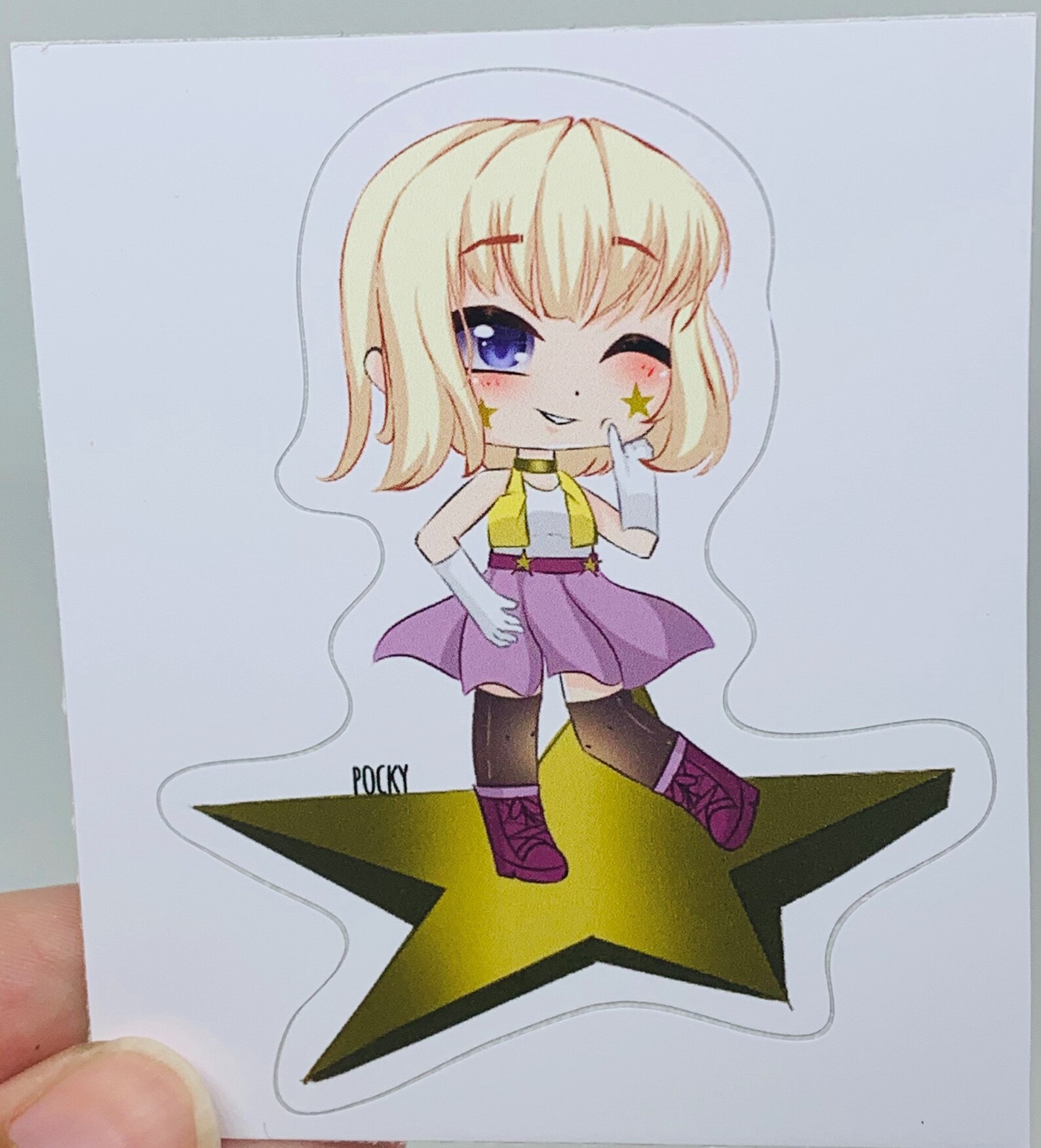 Gacha Super Star Girl - Gacha Life Art Vinyl Sticker - Etsy