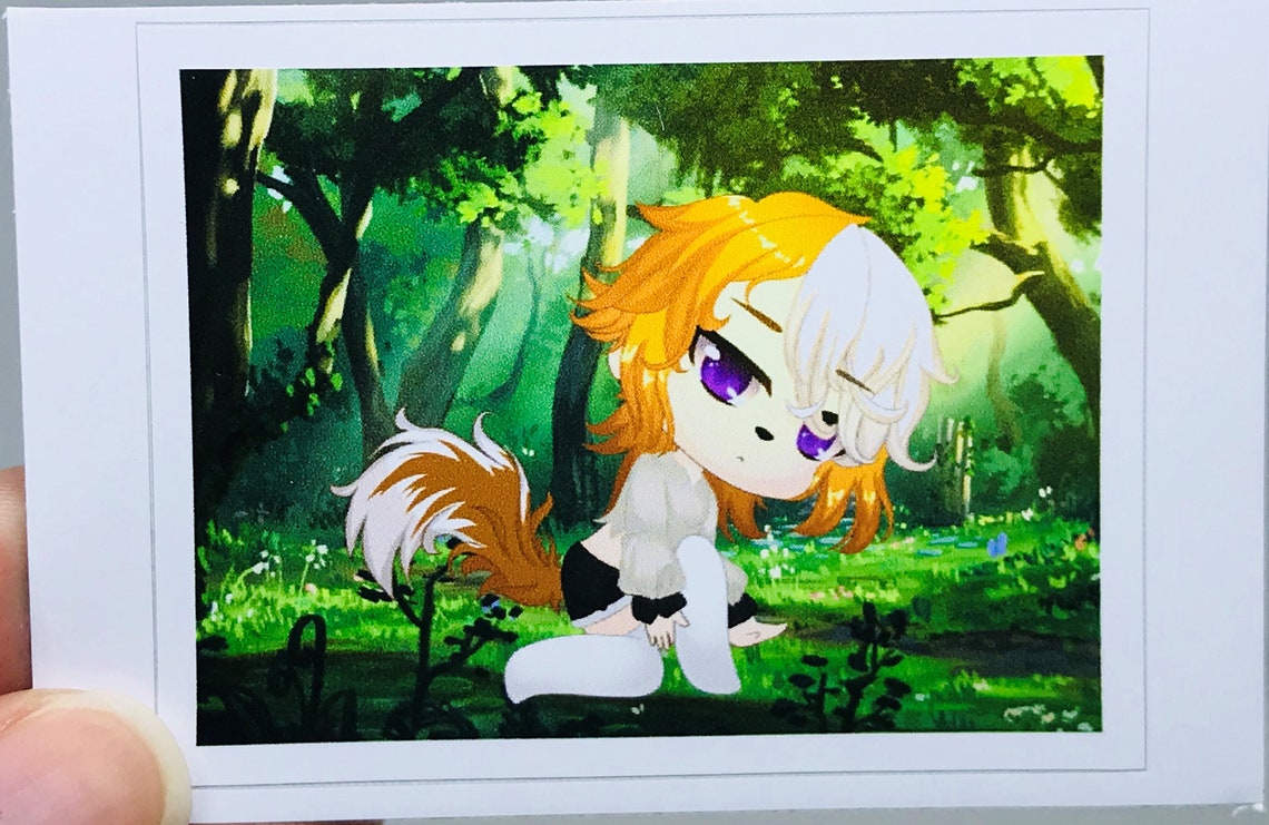 Gacha Fox With Background - Gacha Life Art Sticker - Etsy