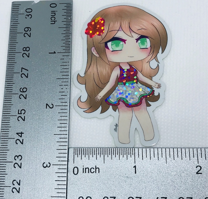 Gacha Girl Gacha Life Art Glitter Sticker - Etsy