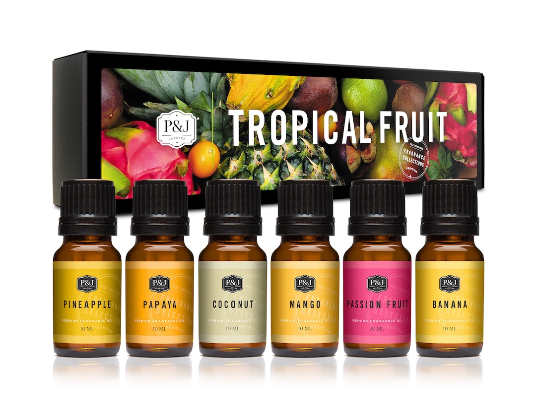P&J Trading Tropical Fruit Set of 6 Premium Grade Fragrance Oils ...