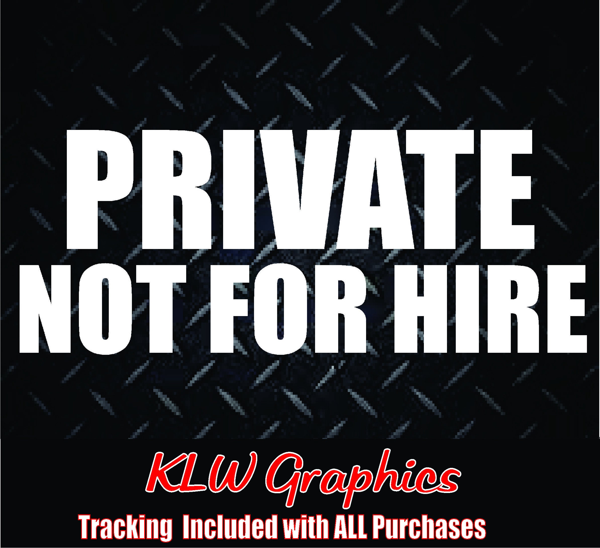 Private Not for Hire Vinyl Decal Sticker Car Diesel Truck Trailer Semi ...