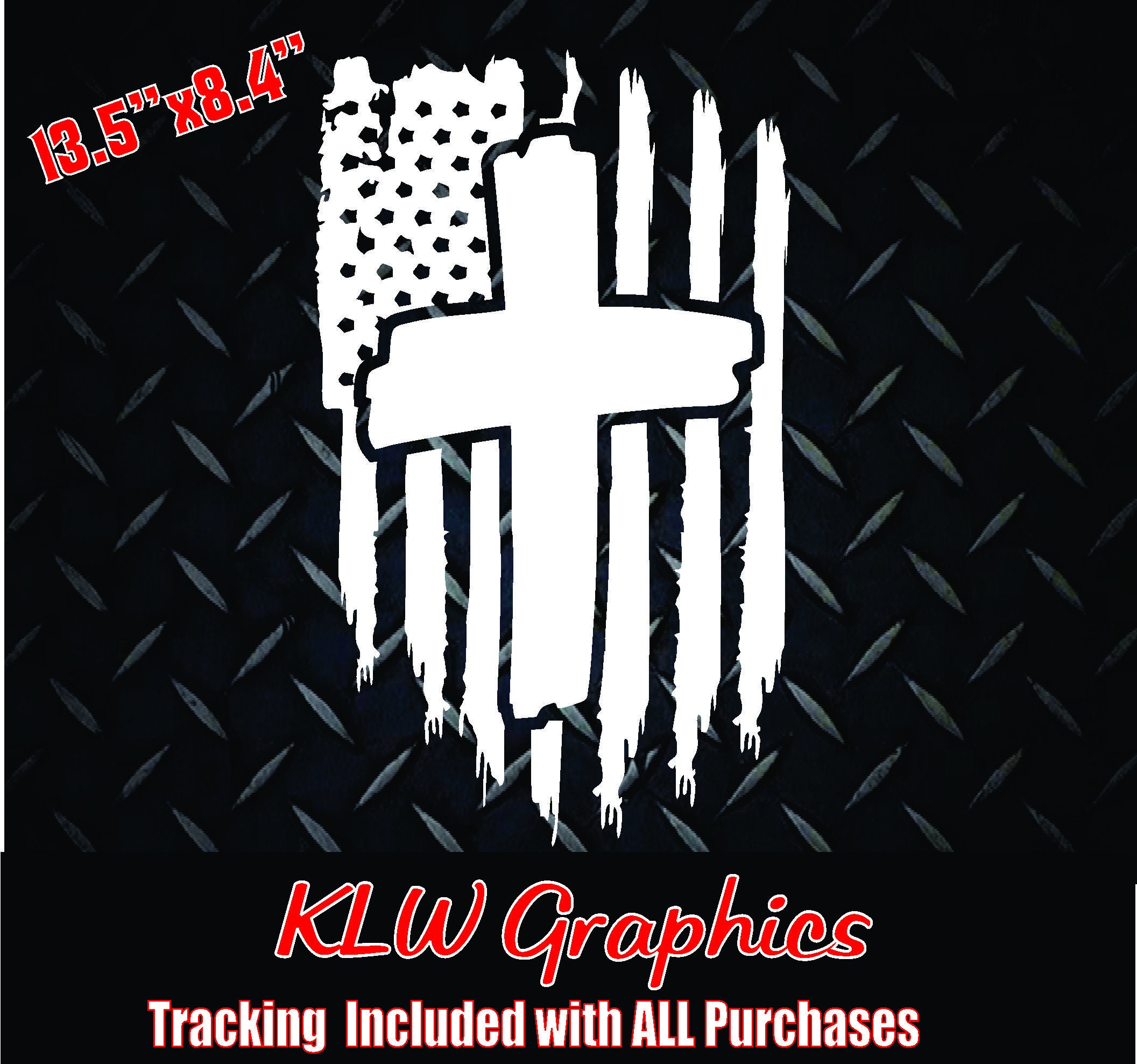 American Flag Cross Sticker Decal Christian Jesus GOD Bible Faith ...