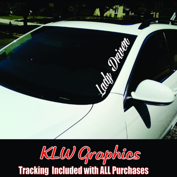 Lady Driven Decal - Etsy
