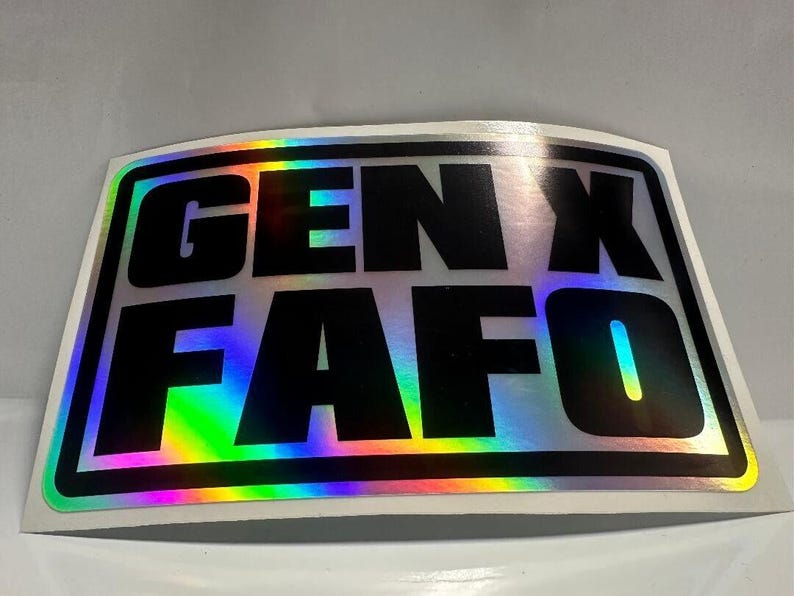 Gen X FAFO Decal Sticker Turbo Diesel Truck 7.3 6.7 6.6 70s 80s Kids ...