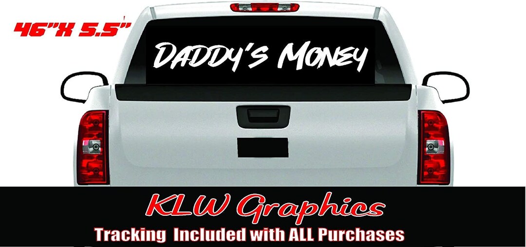 Daddy's Money Banner Vinyl Decal Sticker Car Truck Shitbox Diesel Turbo ...