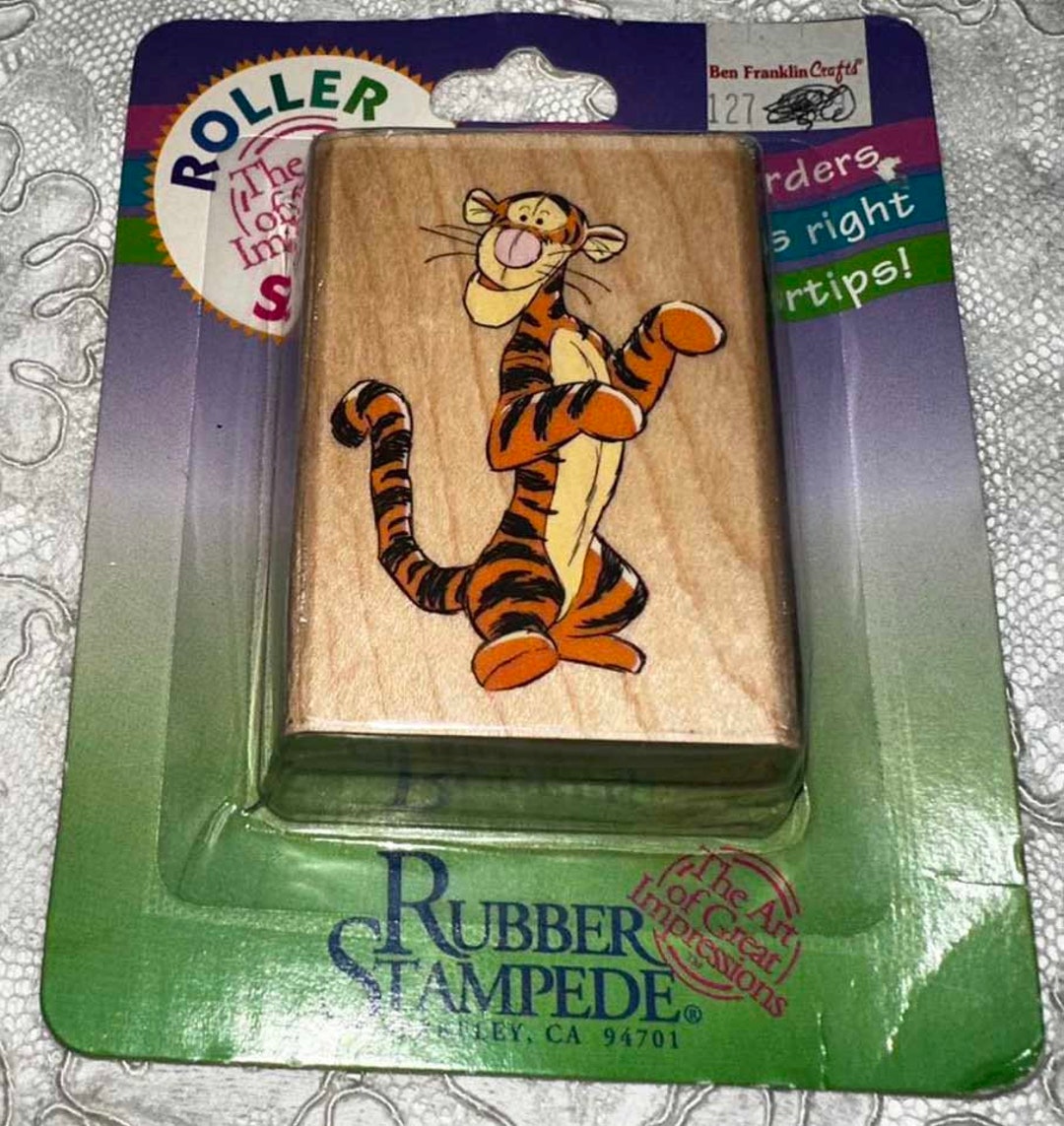 VINTAGE DISNEY TIGGER Unused Rubber Wood Mounted Stamp for Paper ...