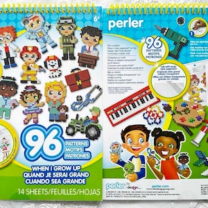 CHILDRENS PERLER PATTERNS 96 Patterns Motifs When I Grow up Pattern Pad ...