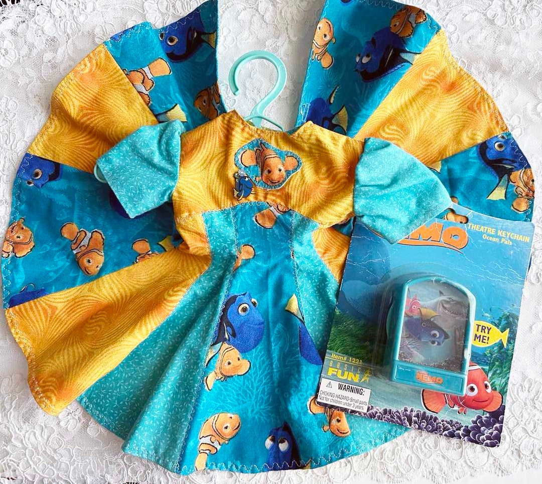 DISNEY PIXAR FINDING Nemo Dory 18" American Girl Doll Dress With ...