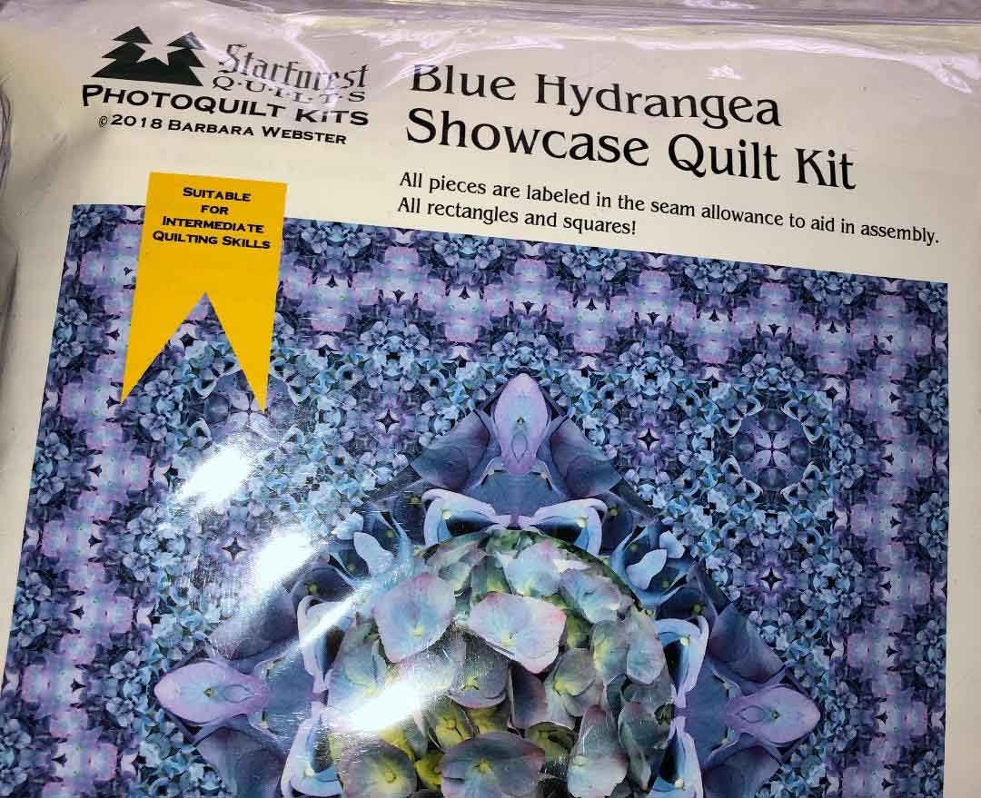 BLUE HYDRANGEA SHOWCASE Quilt Kit Starforest Quilts Photoquilt Kit From ...