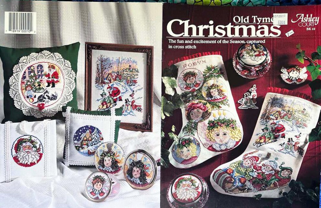 1992 OLD TYME CHRISMTAS Original Counted Cross Stitch Chart by Ashley ...