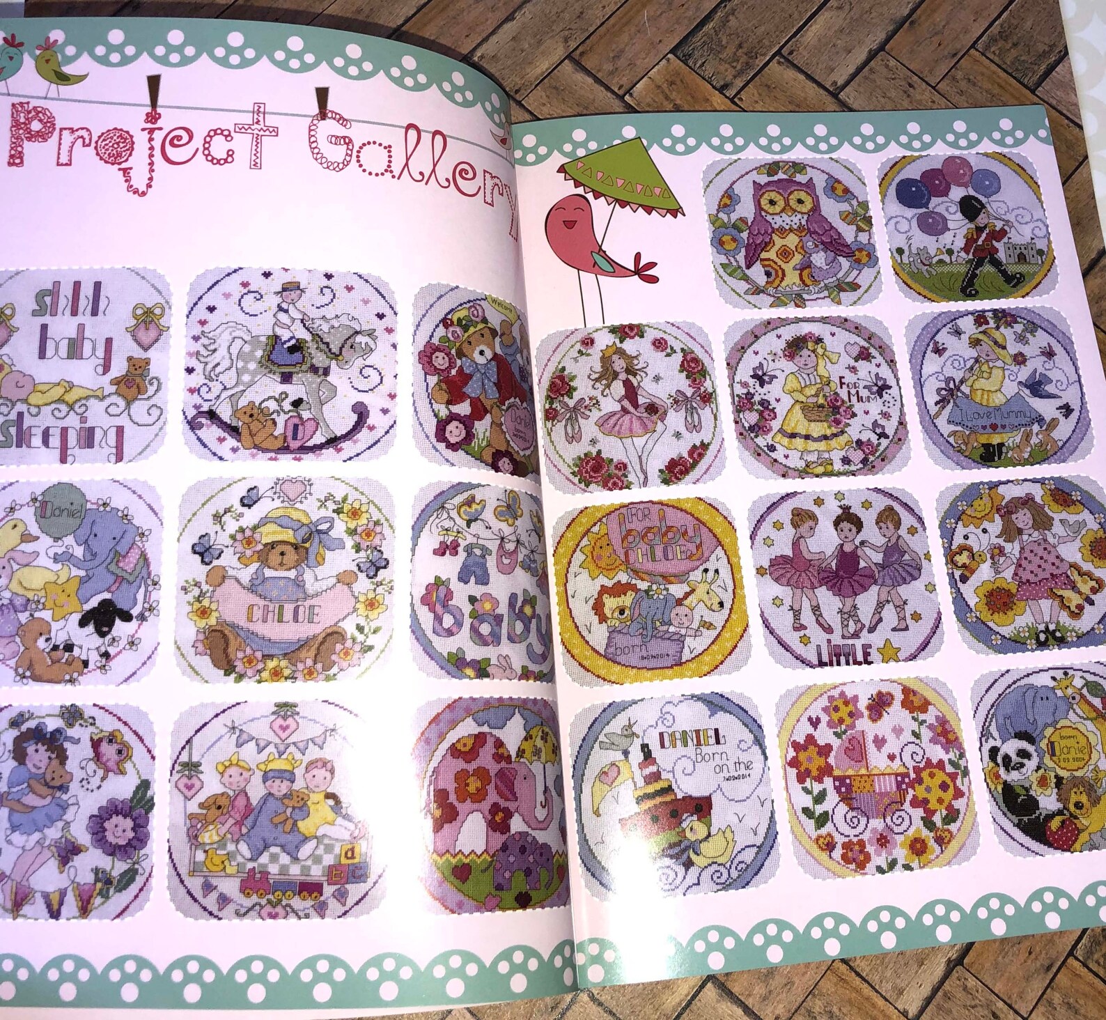 RARE LESLEY TEARE U.K. Cross Stitch 64 Page Book Color Charts T.U.V.A ...