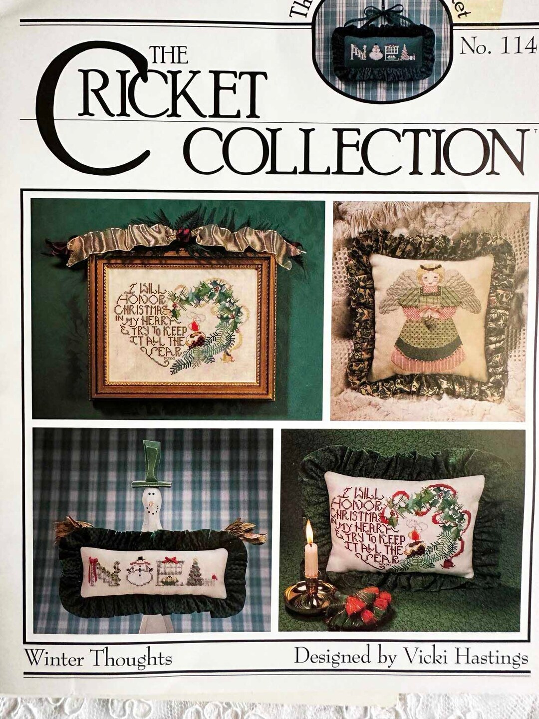 CRICKET COLLECTION WINTER Thoughts Vicki Hastings Cross Stitch Original ...