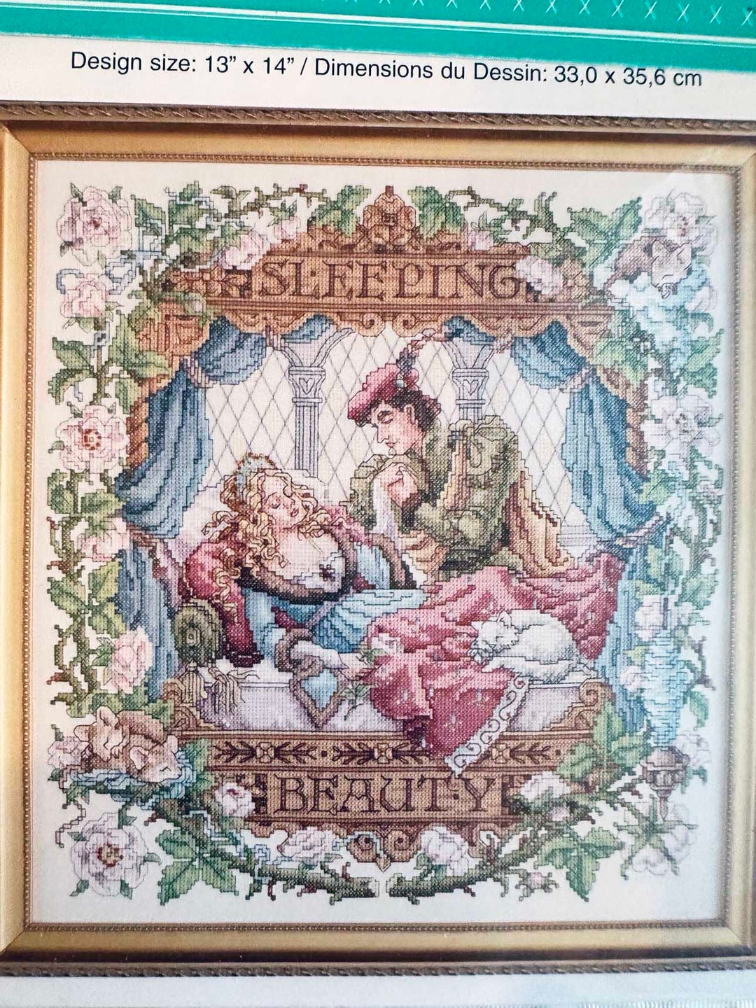 JANLYNN SLEEPING BEAUTY Counted Cross Stitch Just-a-chart Pack 13 X 14 ...