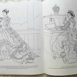 DOVER VICTORIAN FASHIONS Tom Tierney Vintage Coloring Book 45 ...