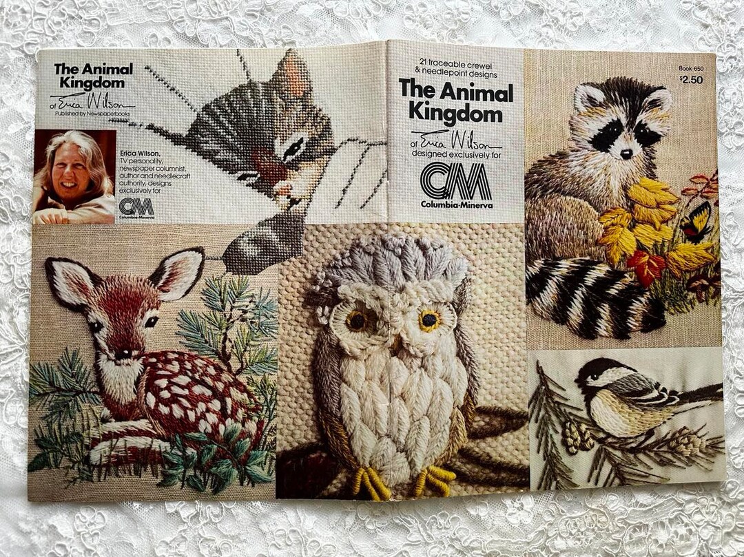 ANIMAL KINGDOM 21 TRACEABLE Crewel Embroidery & Needlepoint - Etsy